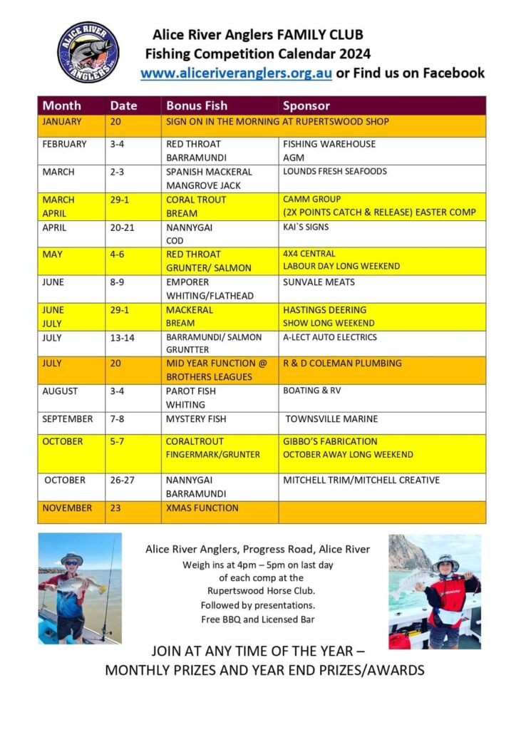 2024 Calendar | Alice River Anglers